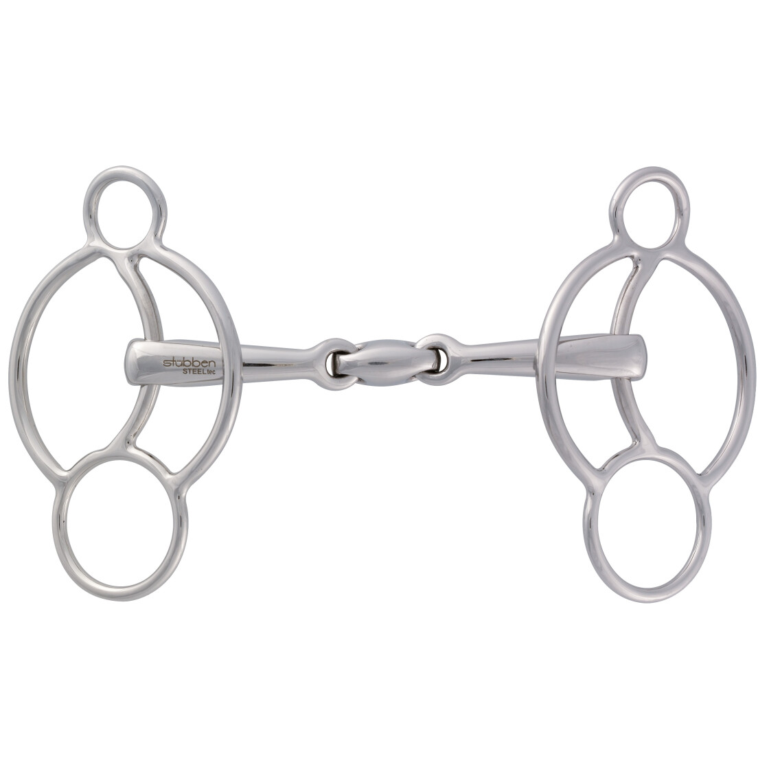 STÜBBEN Dreiringgebiss 14mm Edelstahl doppelt gebrochen blockierend E